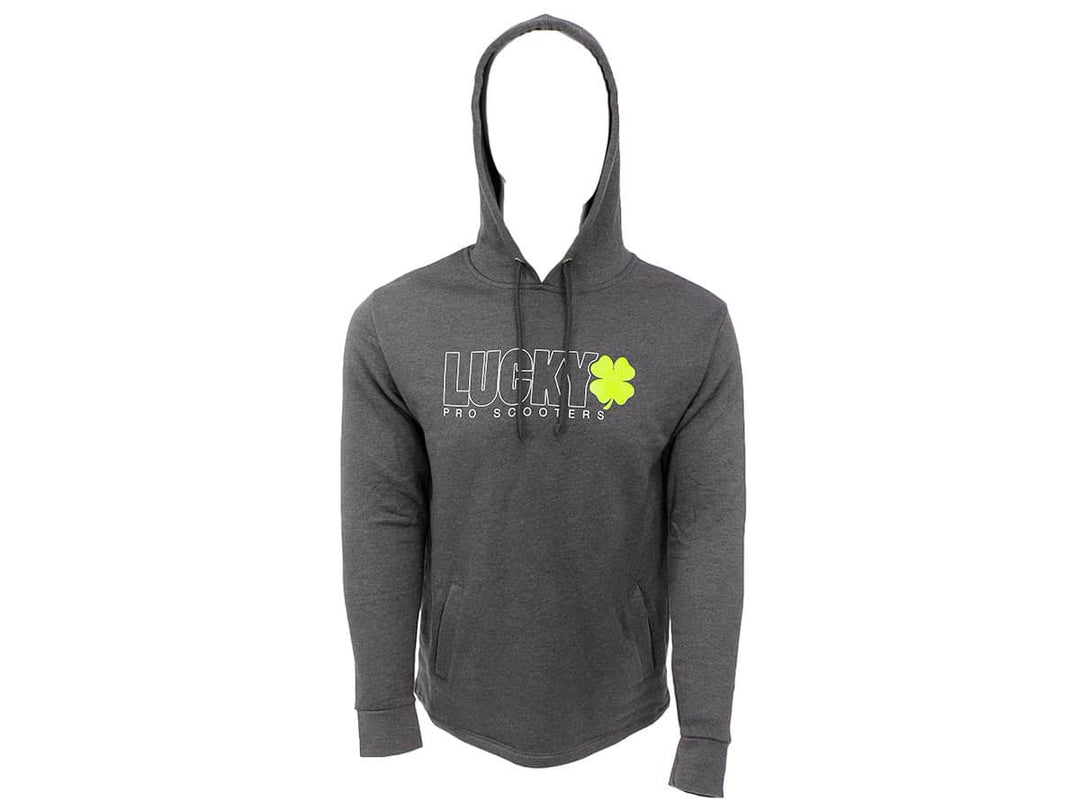 Lucky Outline Logo Hoodie - Charcoal – Lucky Scooters
